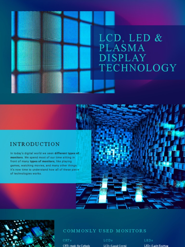 LCD, LED & PLASMA Display Technology | PDF | Computer Monitor | Liquid ...