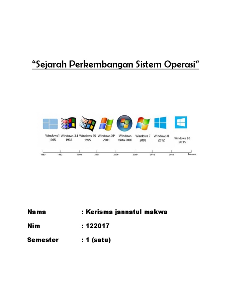 Sejarah Perkembangan Sistem Operasi 1 | PDF Sejarah Perkembangan Sistem Operasi 1 | PDF