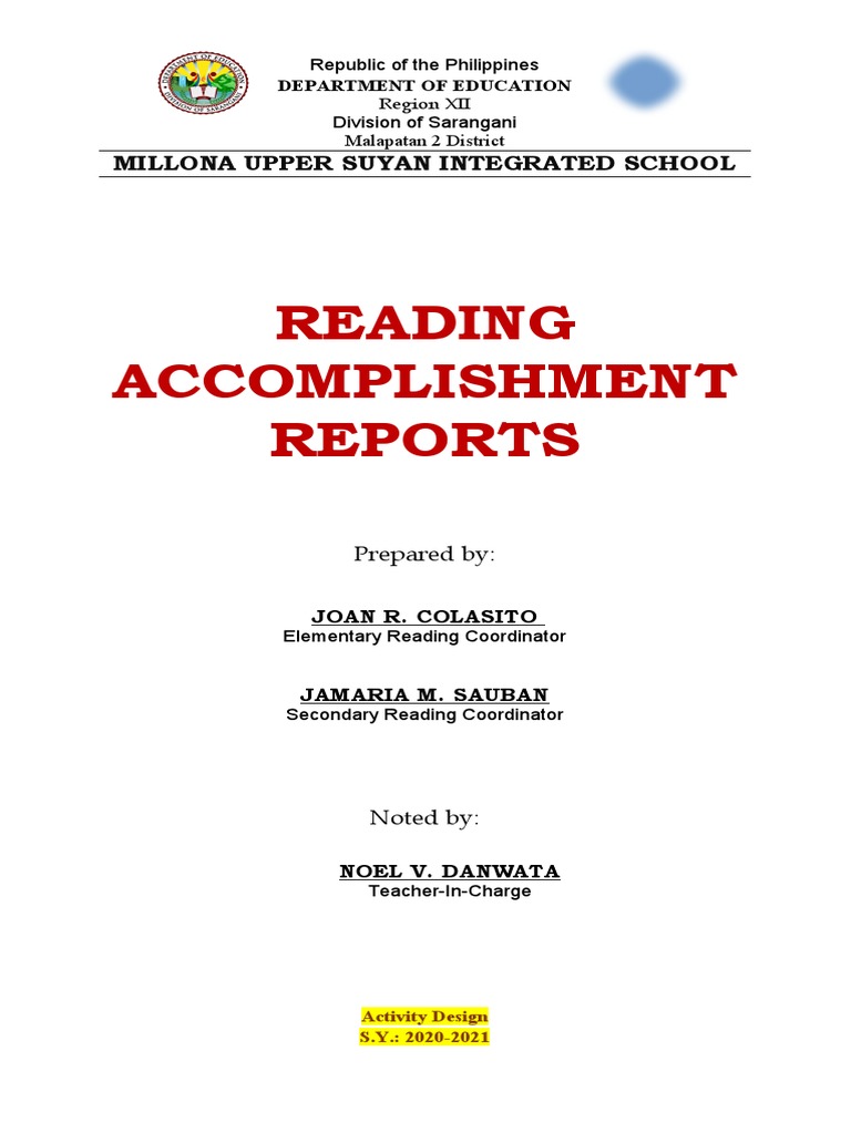 Read at Home Accomplishment 2021 | PDF | Teachers | Cognitive Science