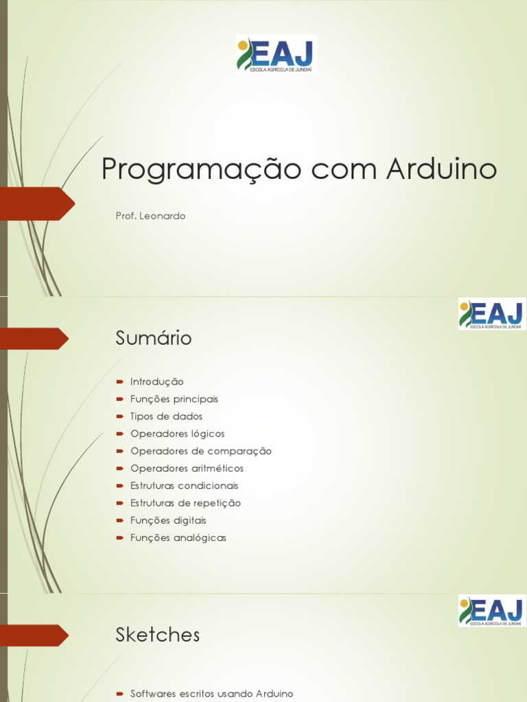 Aula 03 | PDF | Arduino | Tipo de dados