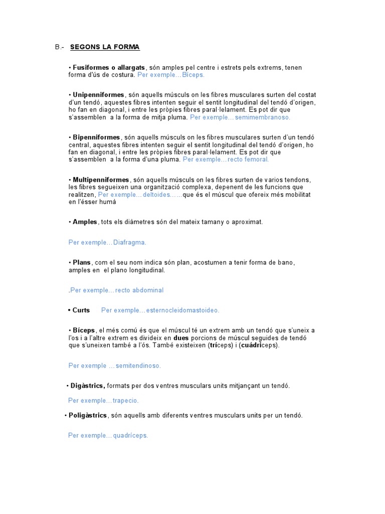 Coral Cobo Bitria - Classificació Segons La Seva Forma | PDF