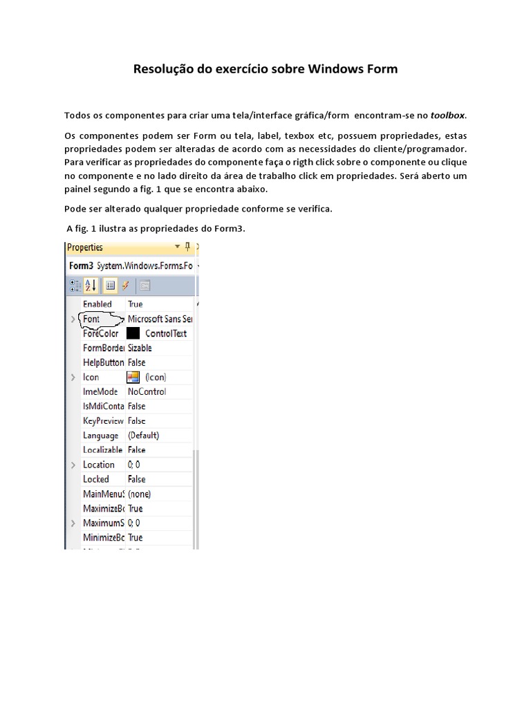 Resolucao Ficha 2 - Windows Form EX.1 | PDF | Programação de ...