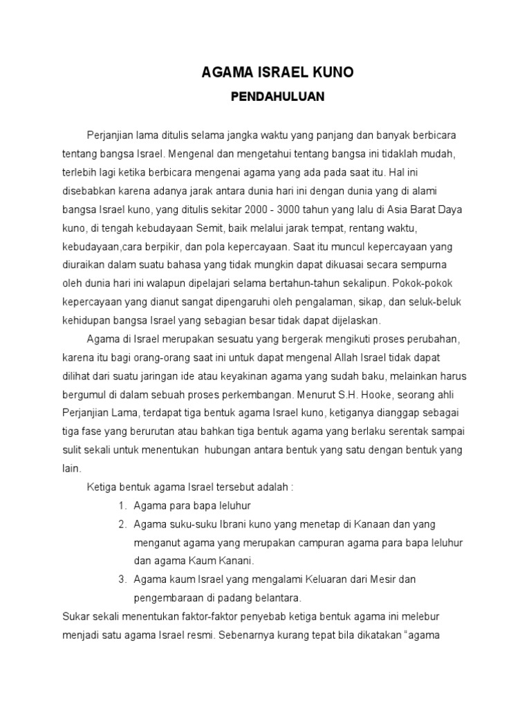 Agama Israel Kuno | PDF