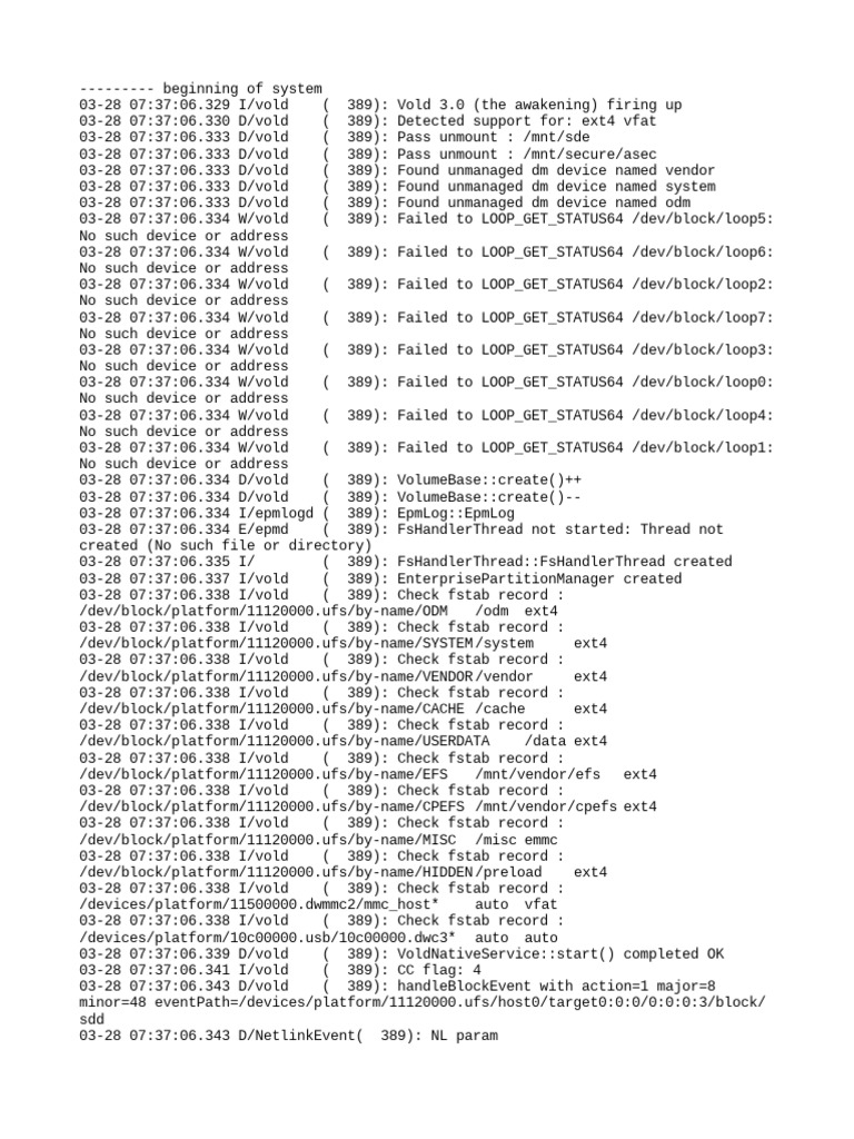 System Log for Developers | PDF | Operating System Technology | Computing