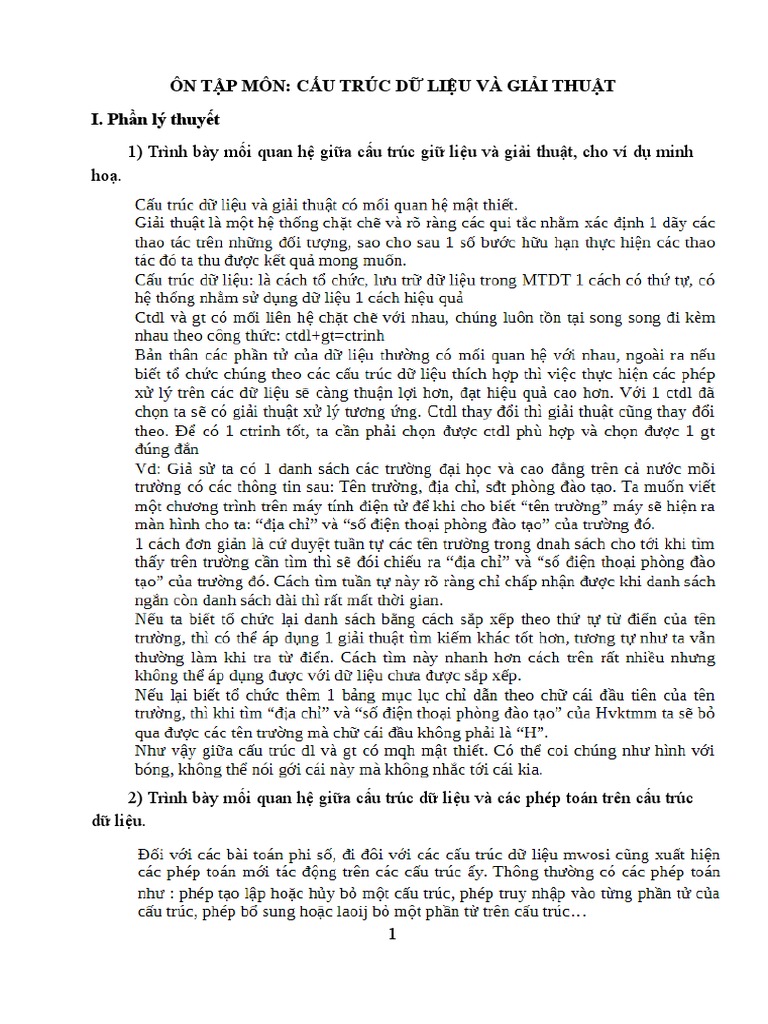 On Tap CTDL Va GT | PDF