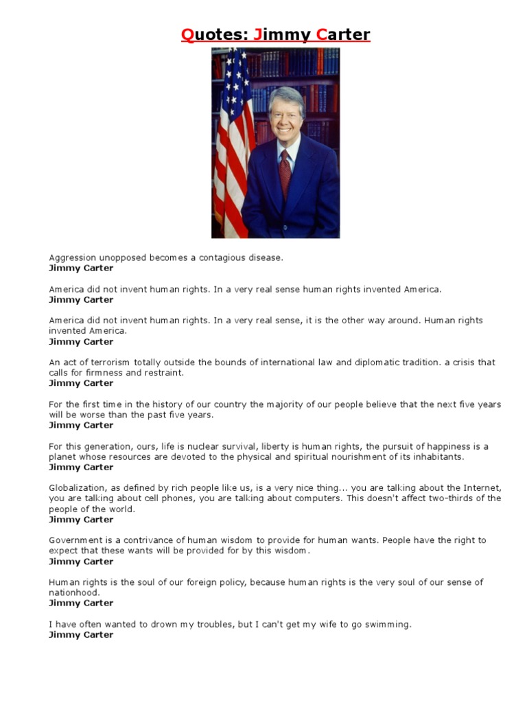 Jimmy Carter's Notable Quotes | PDF