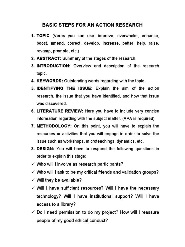 Action Research Step by Step | PDF | Career & Growth | Social Science