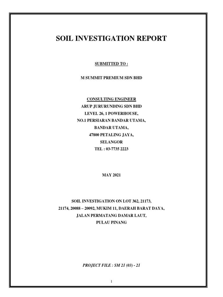 London Pavilion - Soil Investigation - FINAL REPORT | PDF | Soil | Soil Science