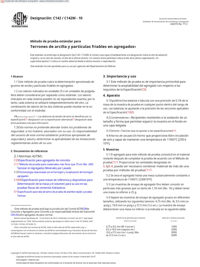 Terrones de Arcilla y Partículas Friables en Agregados: Designación ...