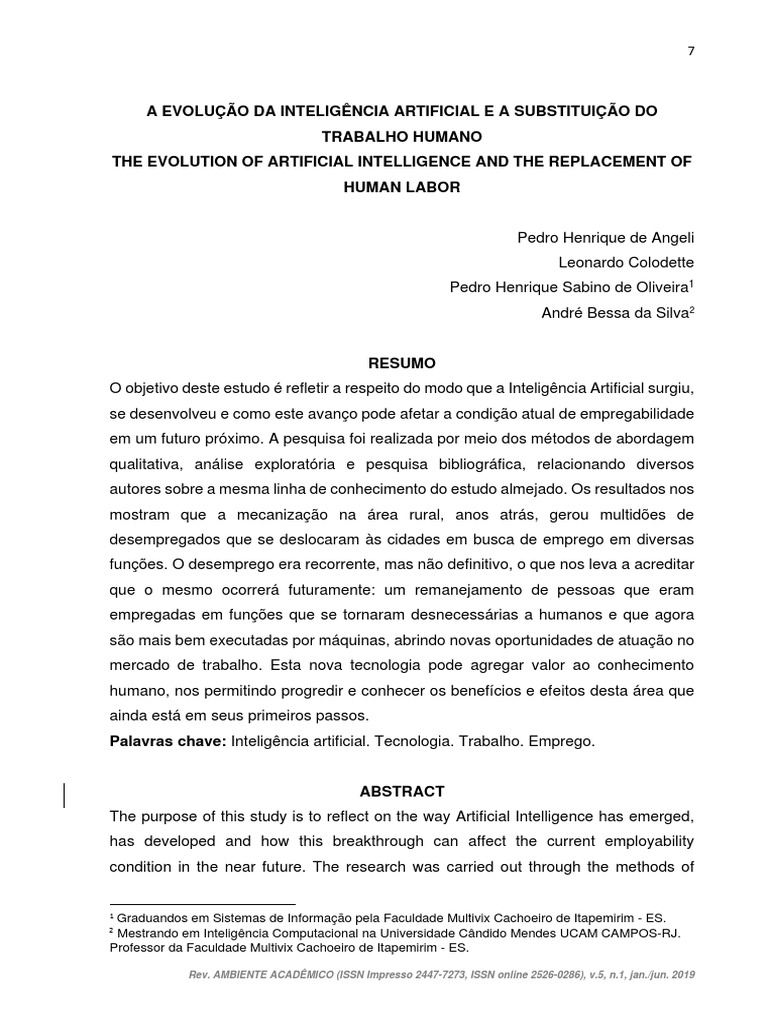 A evolução da inteligência artificial e seu impacto no mercado de ...