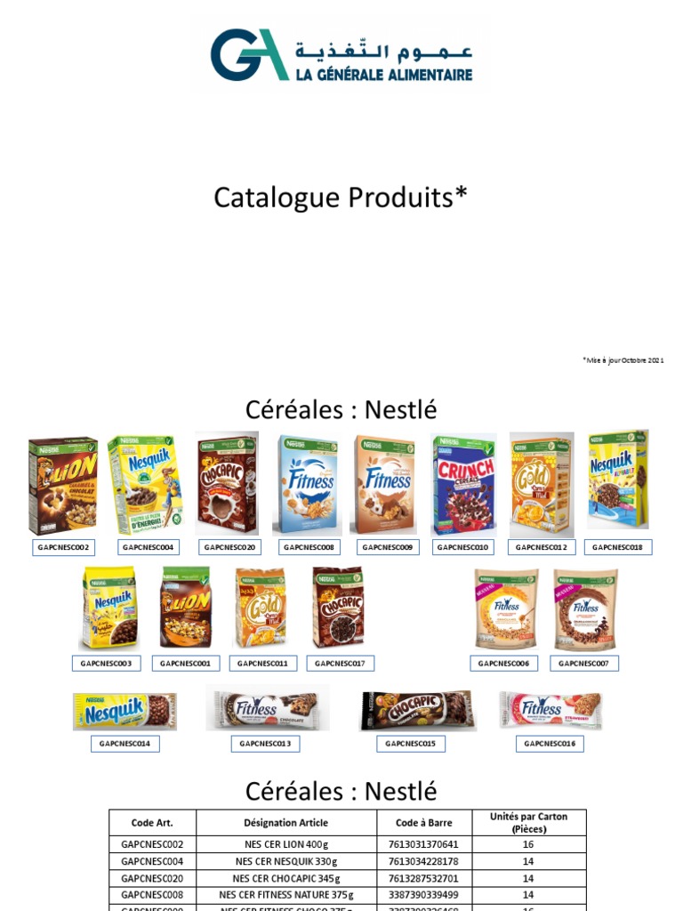 Nestlé and Emco Cereal Catalogue Update October 2021 | PDF | Food And ...