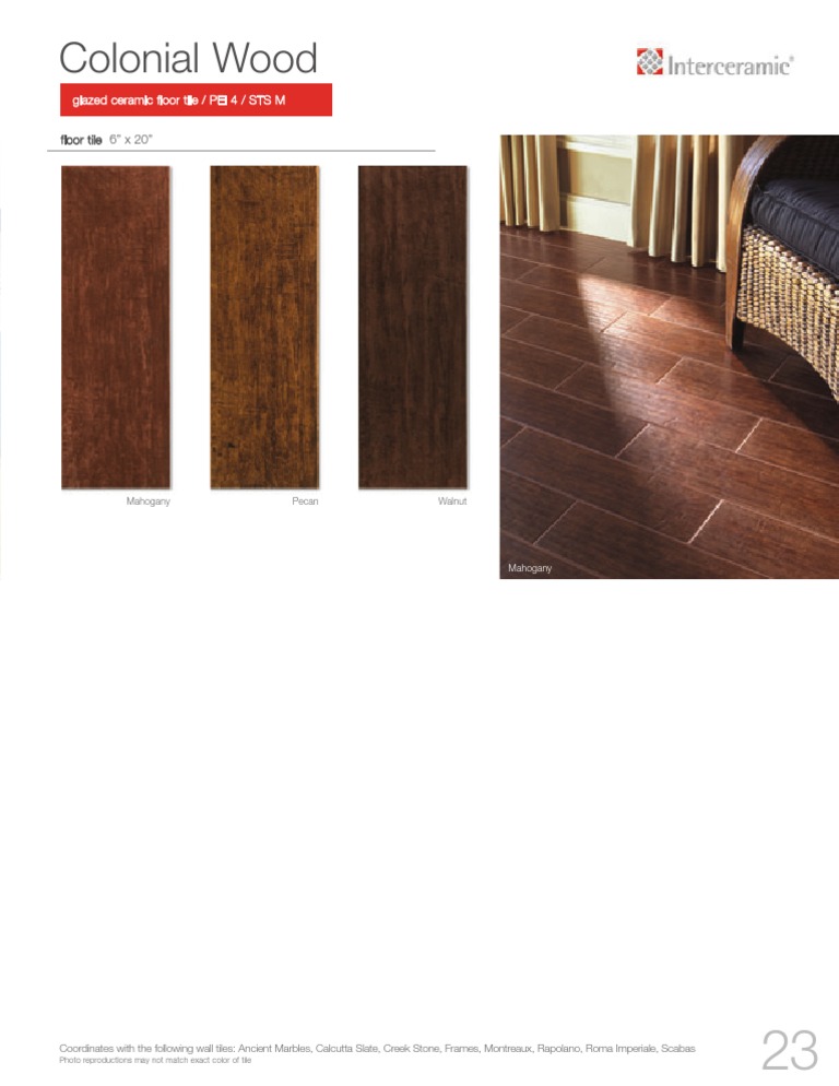 Interceramic-Colonial Wood Spec | PDF
