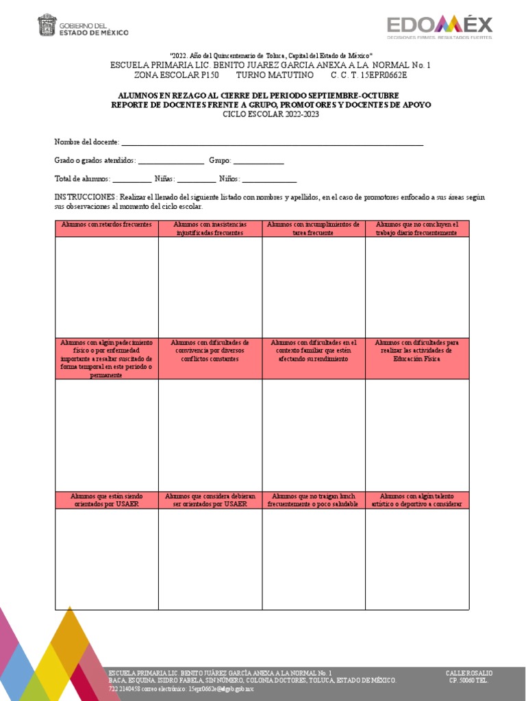 Listado de Alumnos en Rezago | PDF
