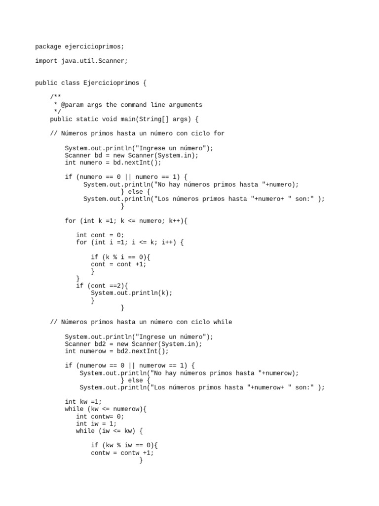 Determinación de números primos mediante diferentes estructuras de ...