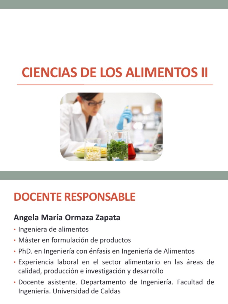 Presentación Ciencias de Los Alimentos II 2022-2 | PDF | café | Prueba ...