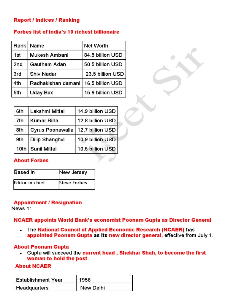 8th April Current AffairsPDF by Abhijeet Sir - PdfToWord | PDF ...
