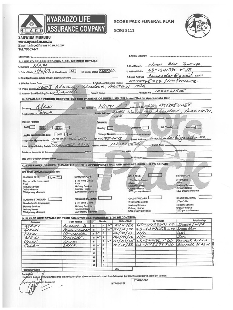 Nyaradzo Life Assurance | PDF