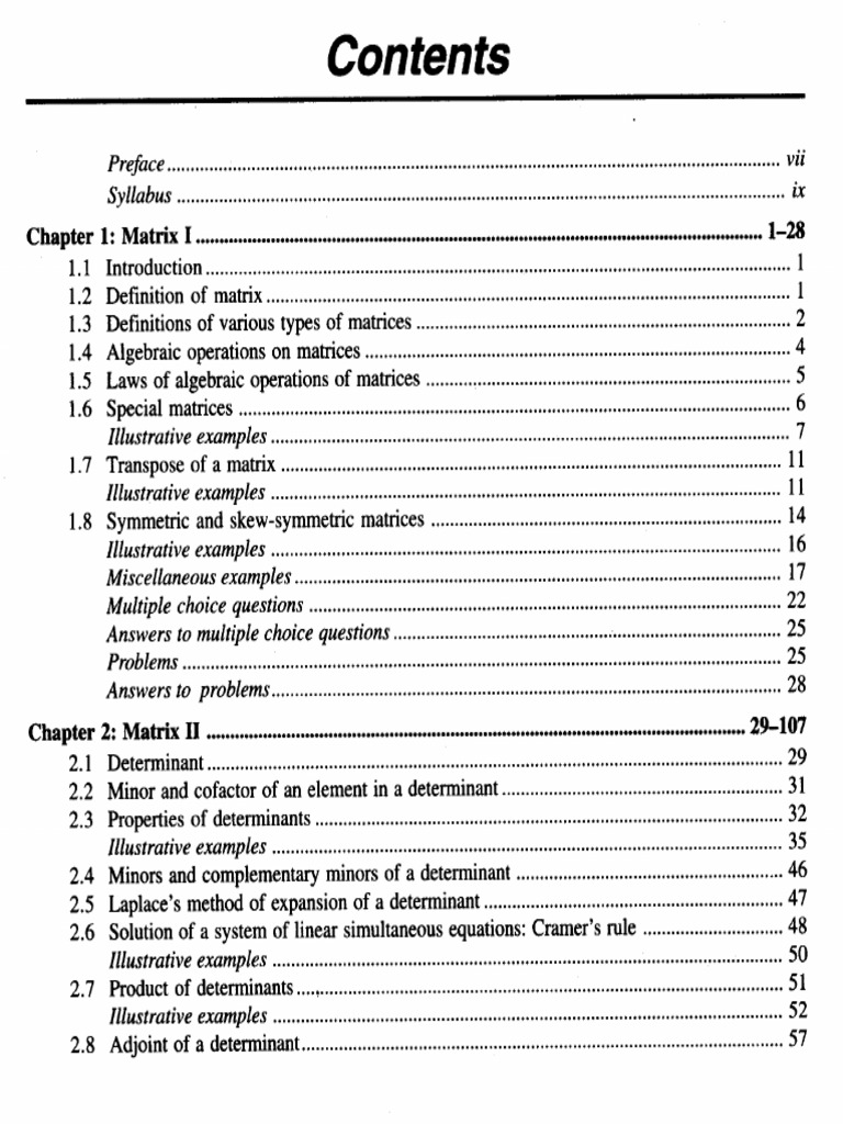 Contents A Textbook of Engineering Mathematics I Samanta Guruprasad | PDF