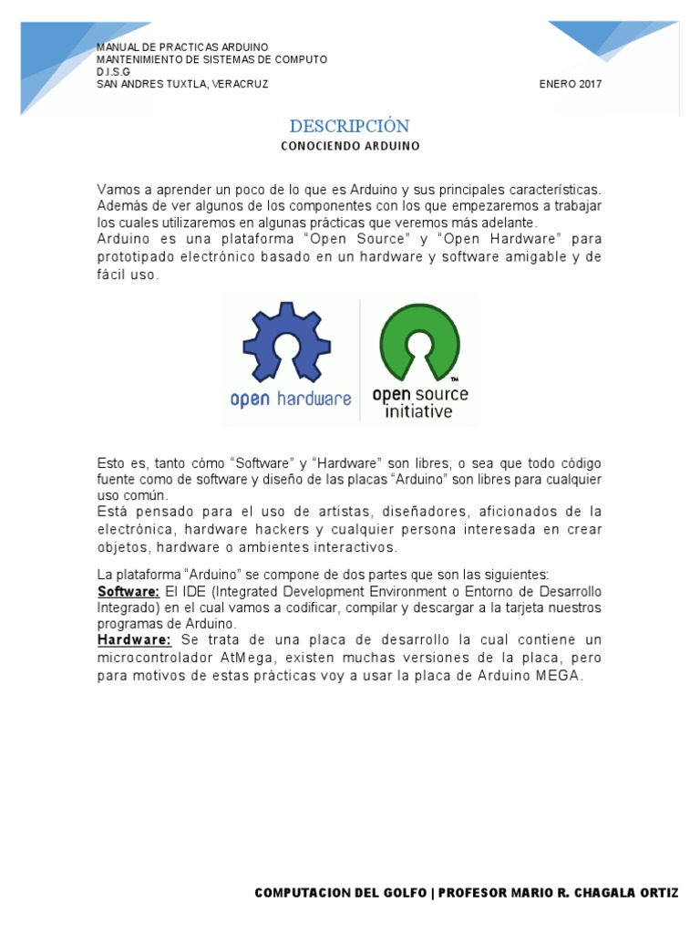 Manual de Practicas Arduino (Inicial) | PDF | Arduino | Programación