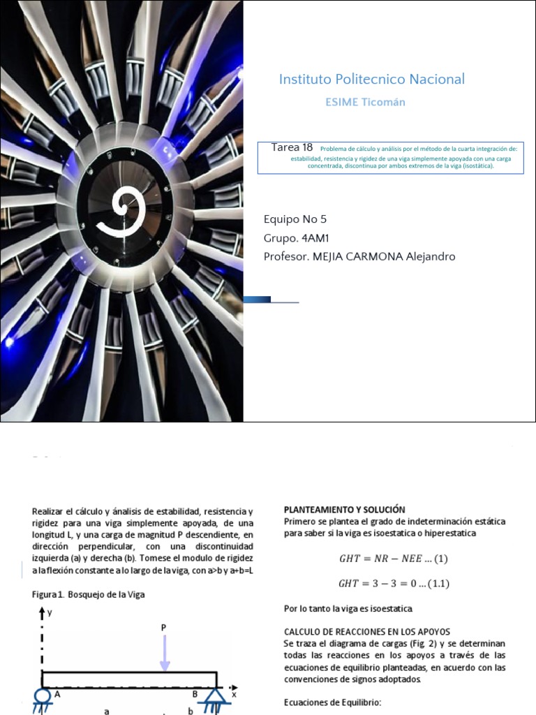 Tarea 18 | Descargar gratis PDF | Viga (Estructura) | Ecuaciones