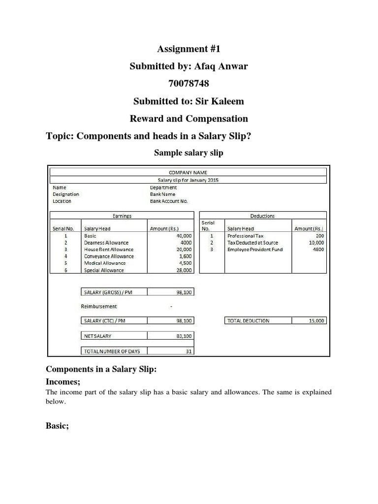 Document Pay Slip | PDF | Cost Of Living | Salary