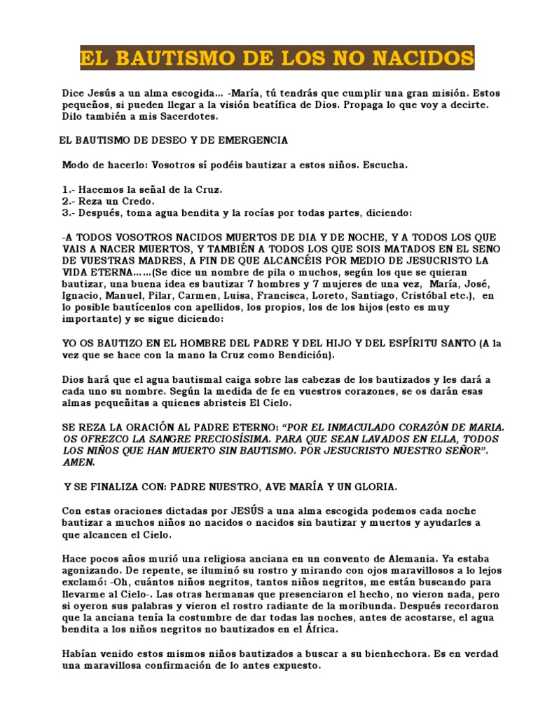 Oraciones De Bautizo De Bebe