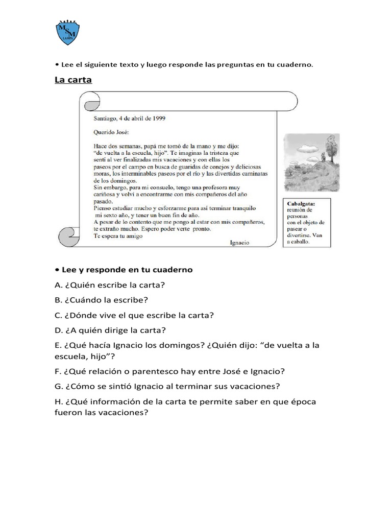 Lee El Siguiente Texto y Luego Responde Las Preguntas en Tu Cuaderno | PDF Lee El Siguiente Texto y Luego Responde Las Preguntas en Tu Cuaderno | PDF