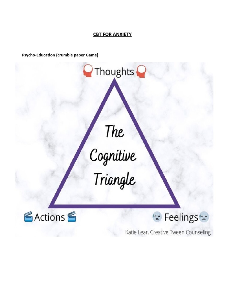 CBT For Anxiety | PDF | Thought | Cognitive Behavioral Therapy