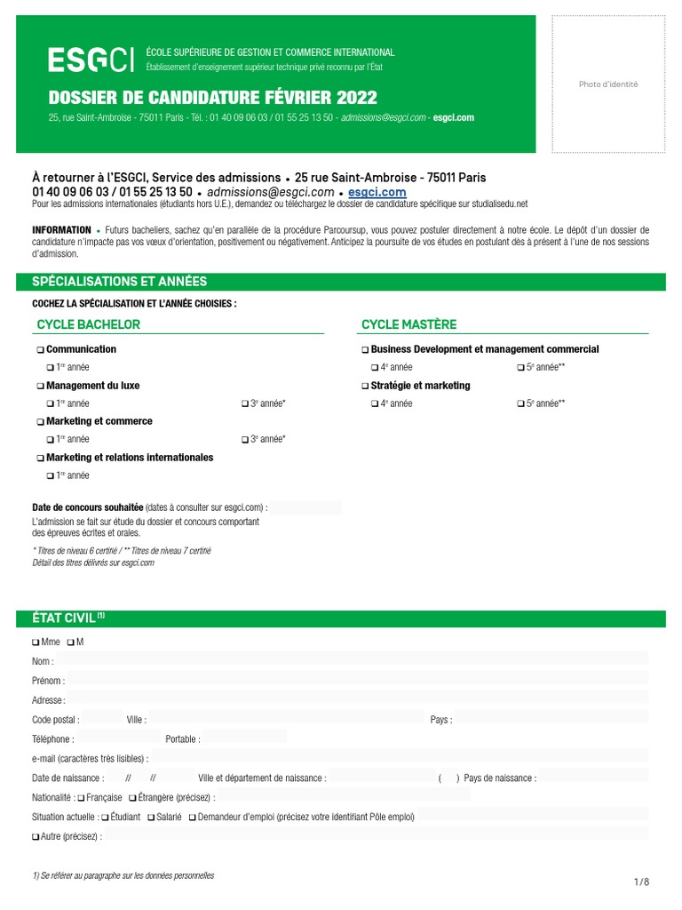 DC ESGCI Fevrier 2022 | PDF | Business