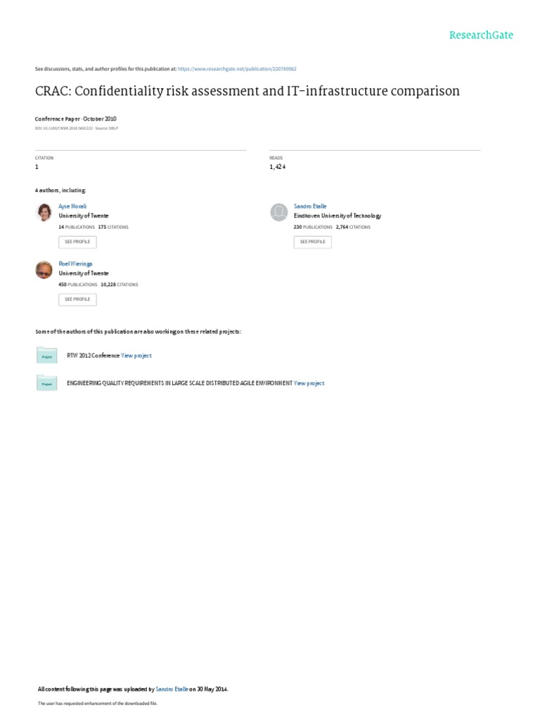 CRAC Confidentiality Risk Assessment and IT-infras | Download Free PDF | Vulnerability ...
