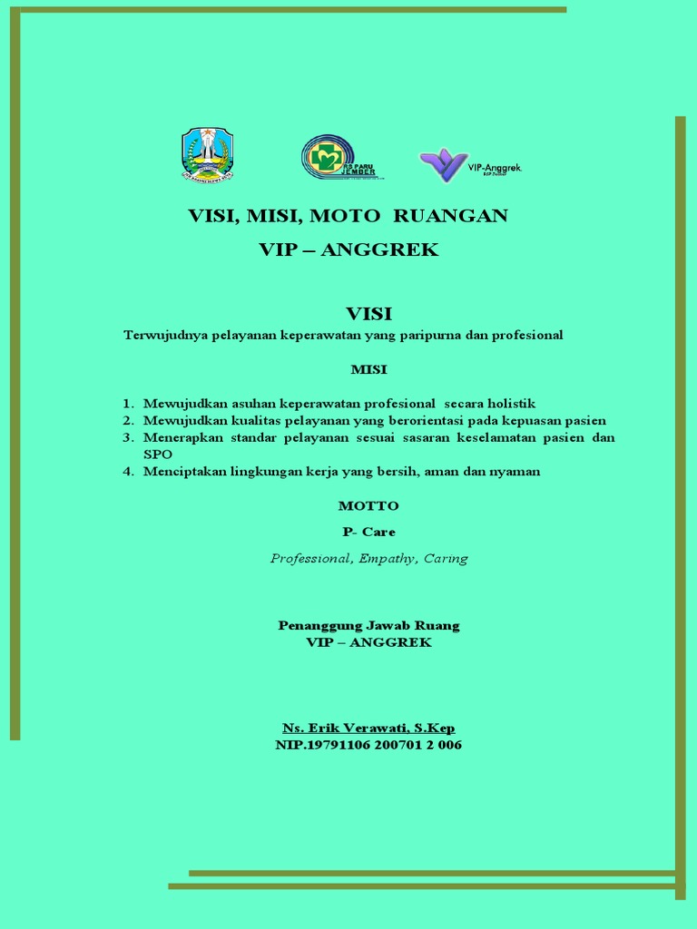Visi dan Misi Ruang VIP Anggrek | PDF