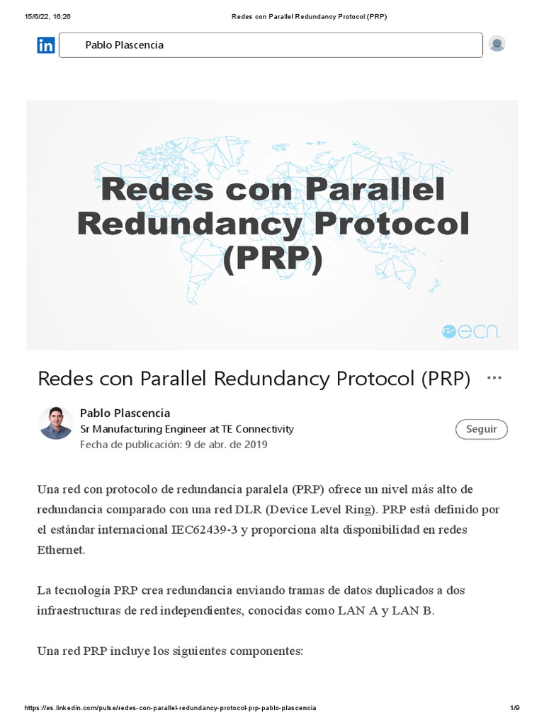 Redes Con Parallel Redundancy Protocol (PRP) | PDF | Topología de la red | Red de arquitectura