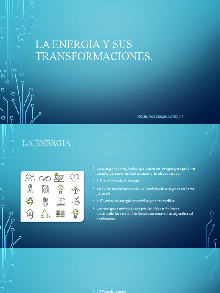 La Energia y Sus Transformaciones 1 | PDF | Calor | Ciencias fisicas