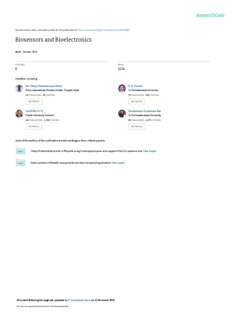 Biosensors and Bioelectronics: January 2013 | PDF | Biotechnology ...