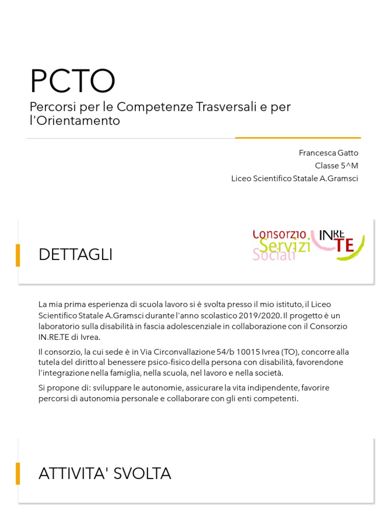 Presentazione PCTO | PDF