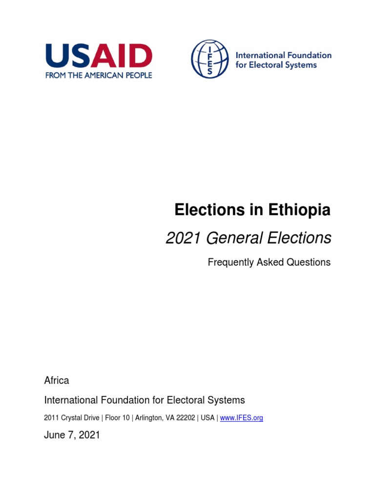 Ethiopia 2021 Elections FAQ Guide | PDF | Elections | Voter Registration