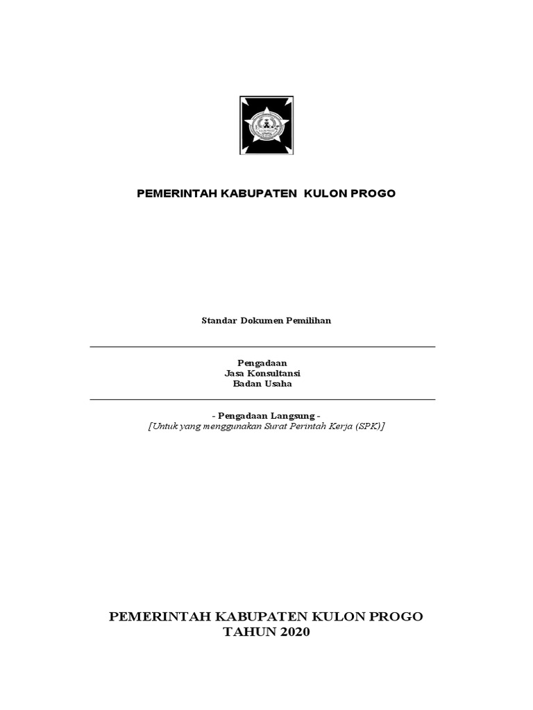 Pengadaan Jasa Konsultansi Kulon Progo | PDF