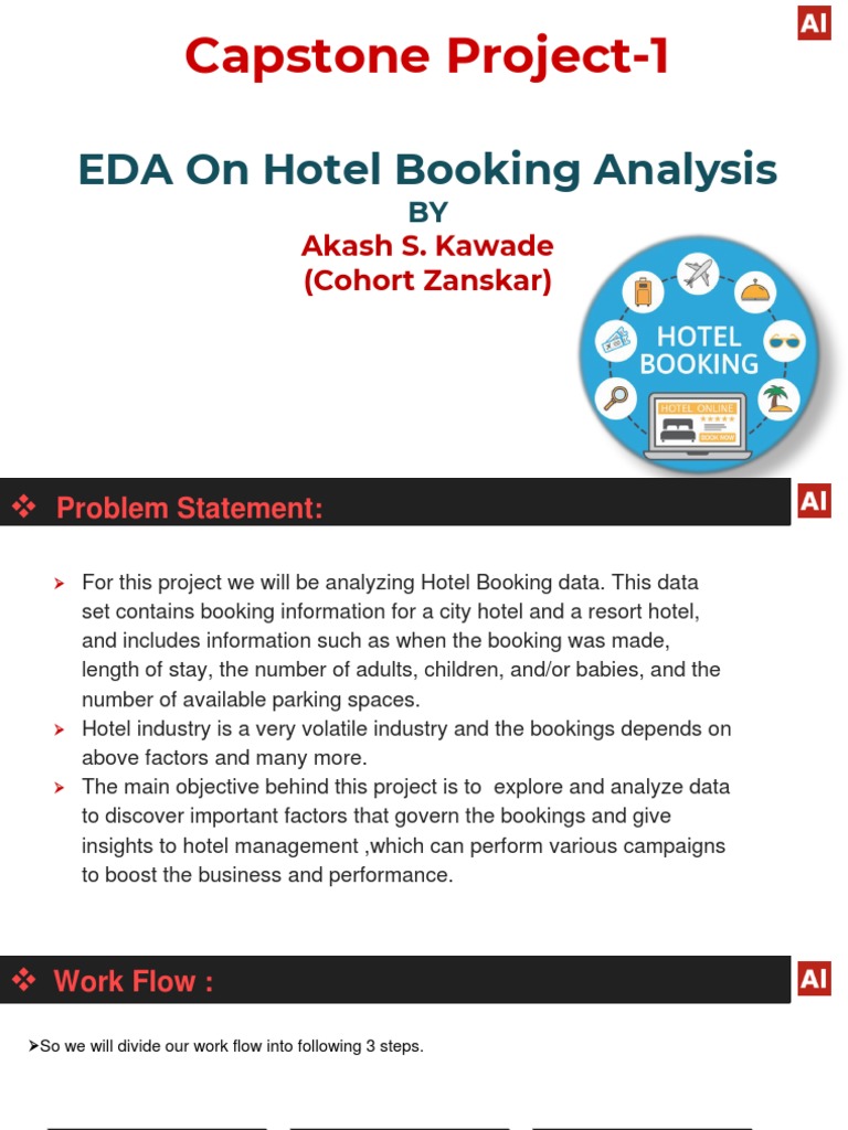 Project Presentation On EDA-Hotel Booking Analysis Capstone Project - Akash - Kawade | PDF