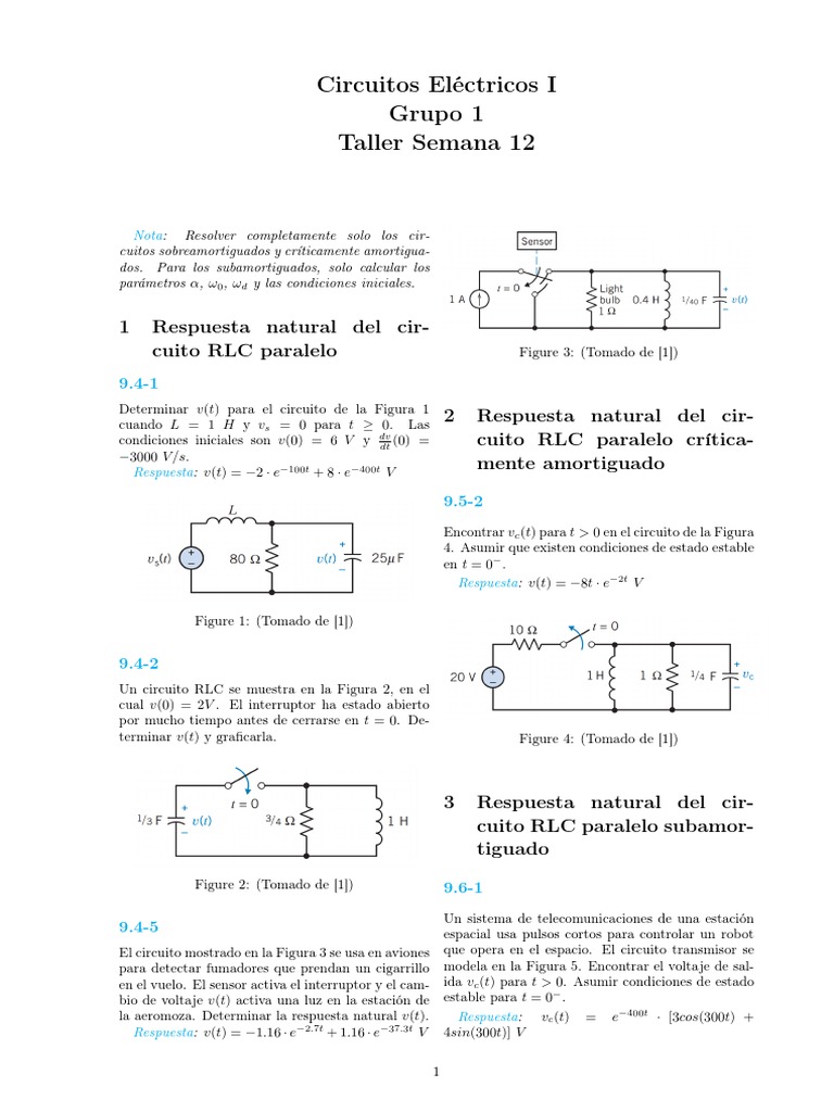 Análisis de Circuitos RLC | PDF | Ingenieria Eléctrica | Electricidad