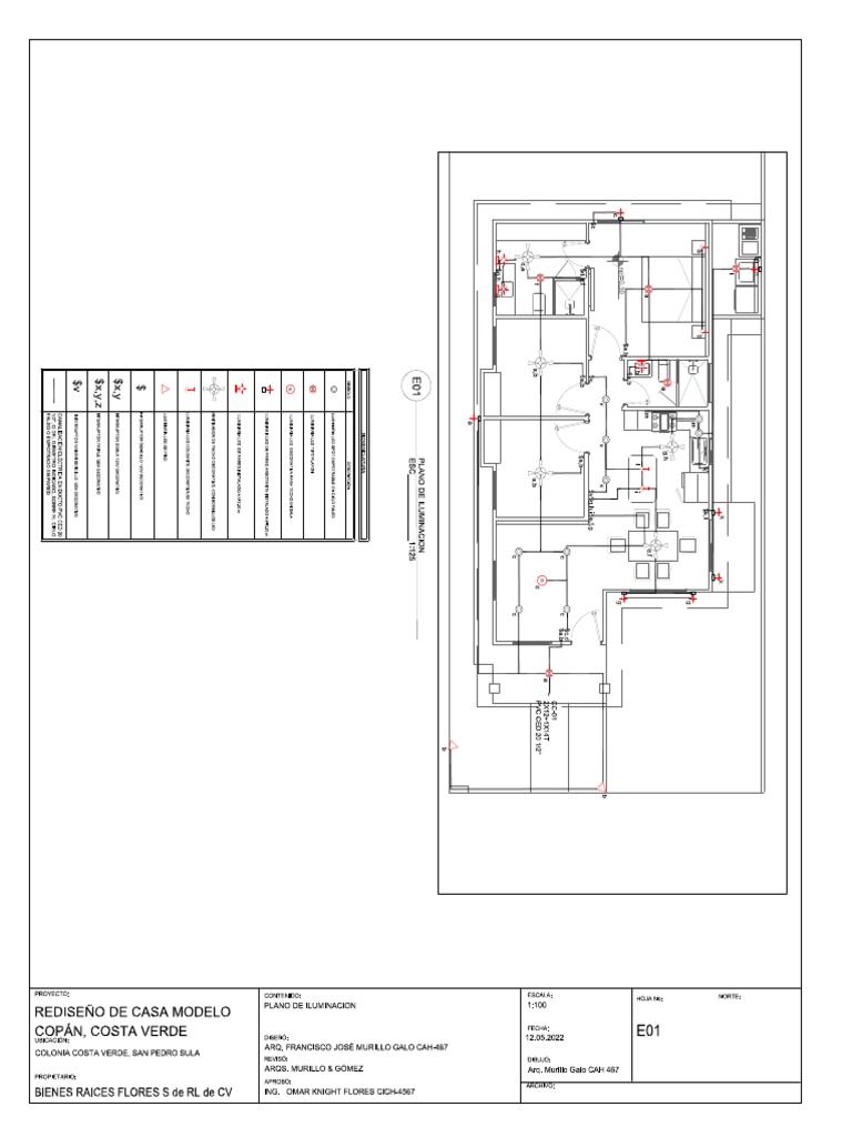 E01 Plano de Iluminacion General | PDF