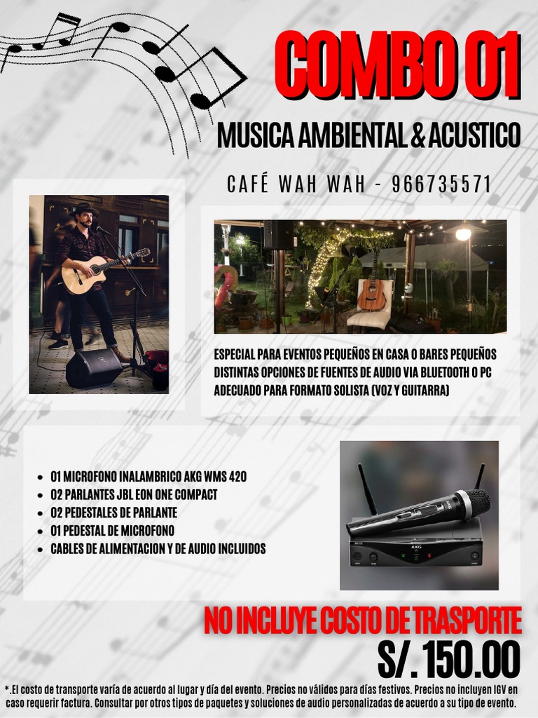 Paquetes Café Wah Wah | PDF | Electrónica de audio | Producción de sonido