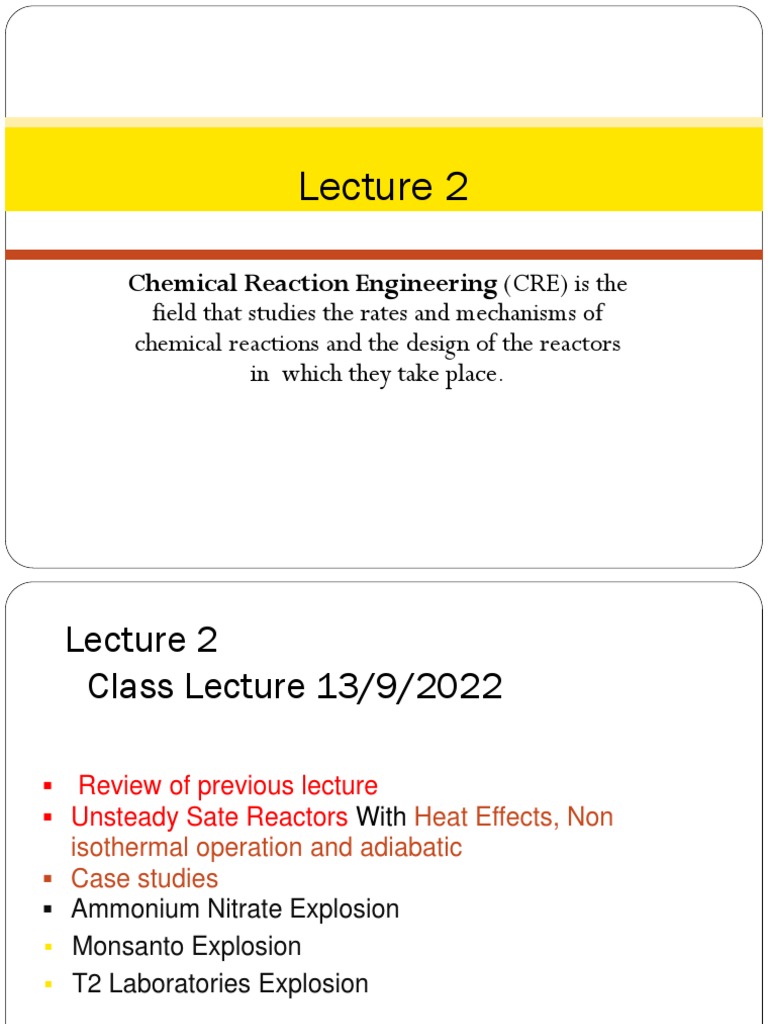 Lec 2 | Download Free PDF | Chemical Reactor | Chemical Engineering