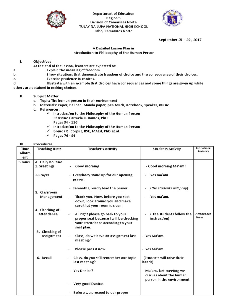DLP in Introduction To The Philosophy of The Human Person | PDF | Free ...