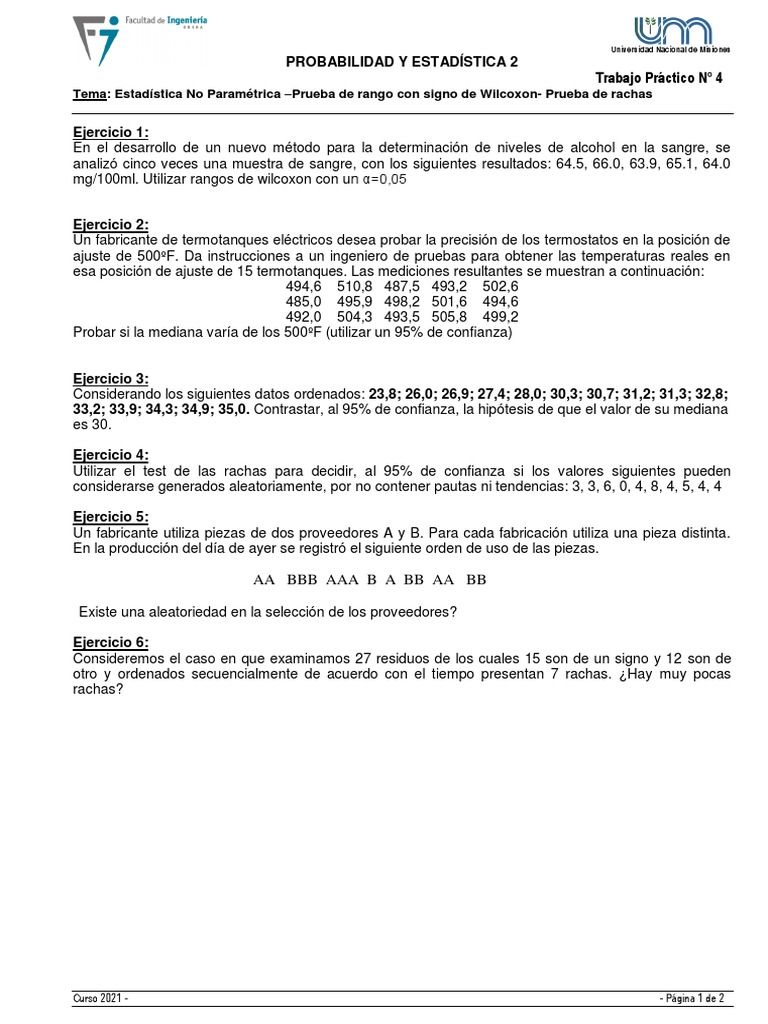 TP #4 - PyE 2-2021 | PDF