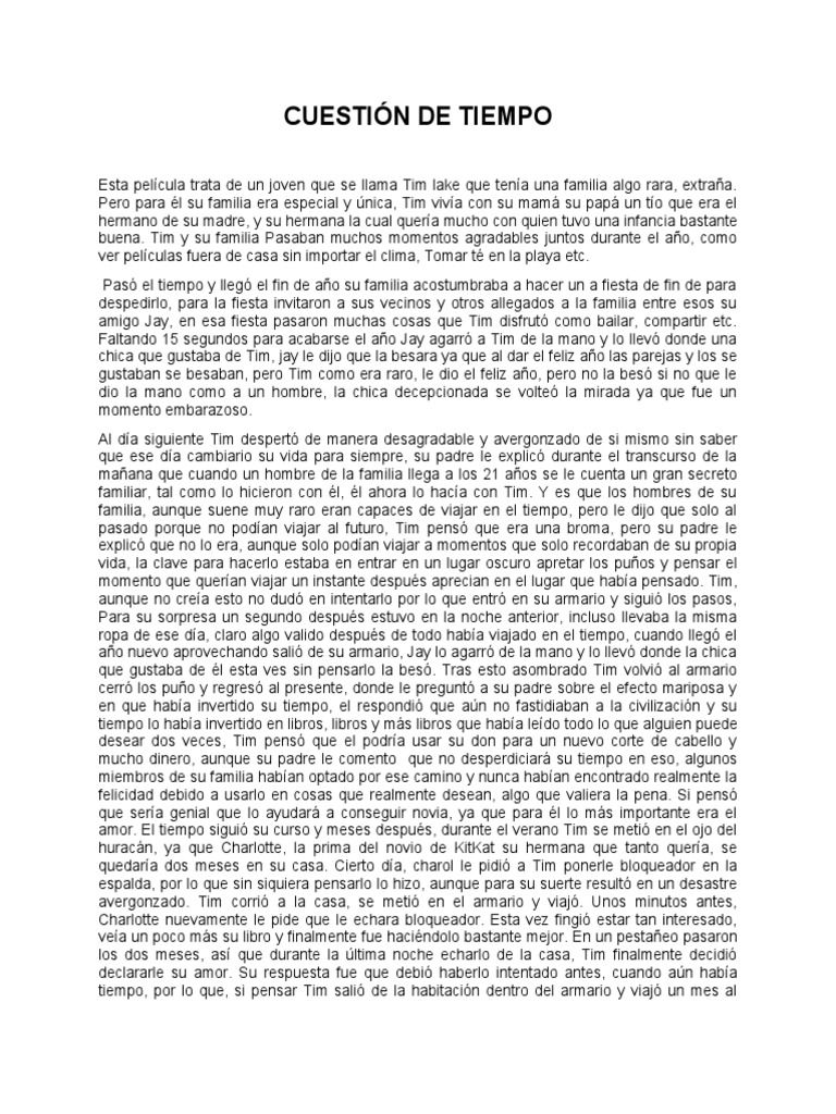 Cuestión de Tiempo Jose Griego | PDF