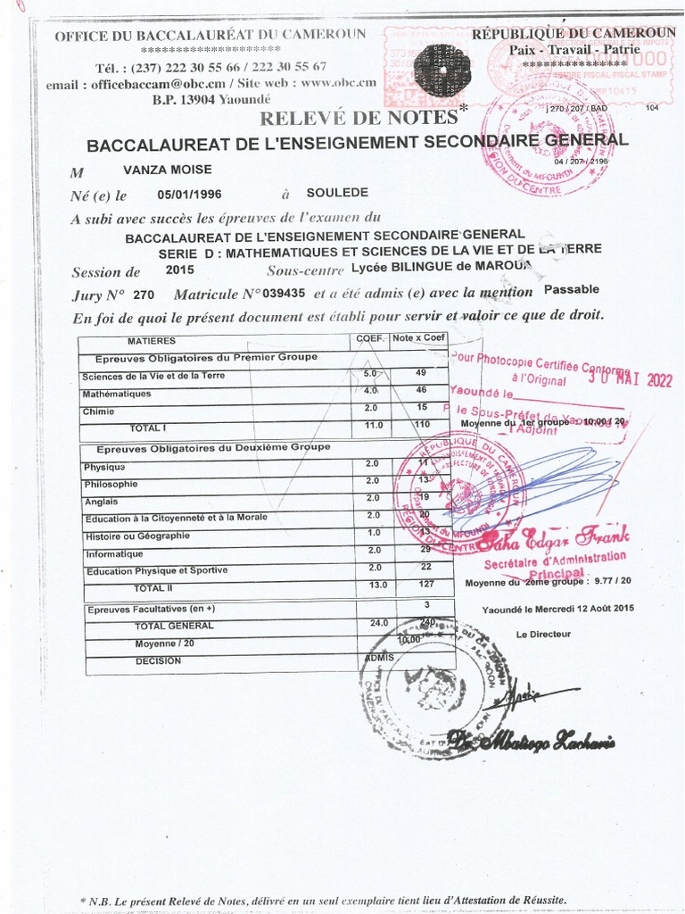 Releve Bac | PDF