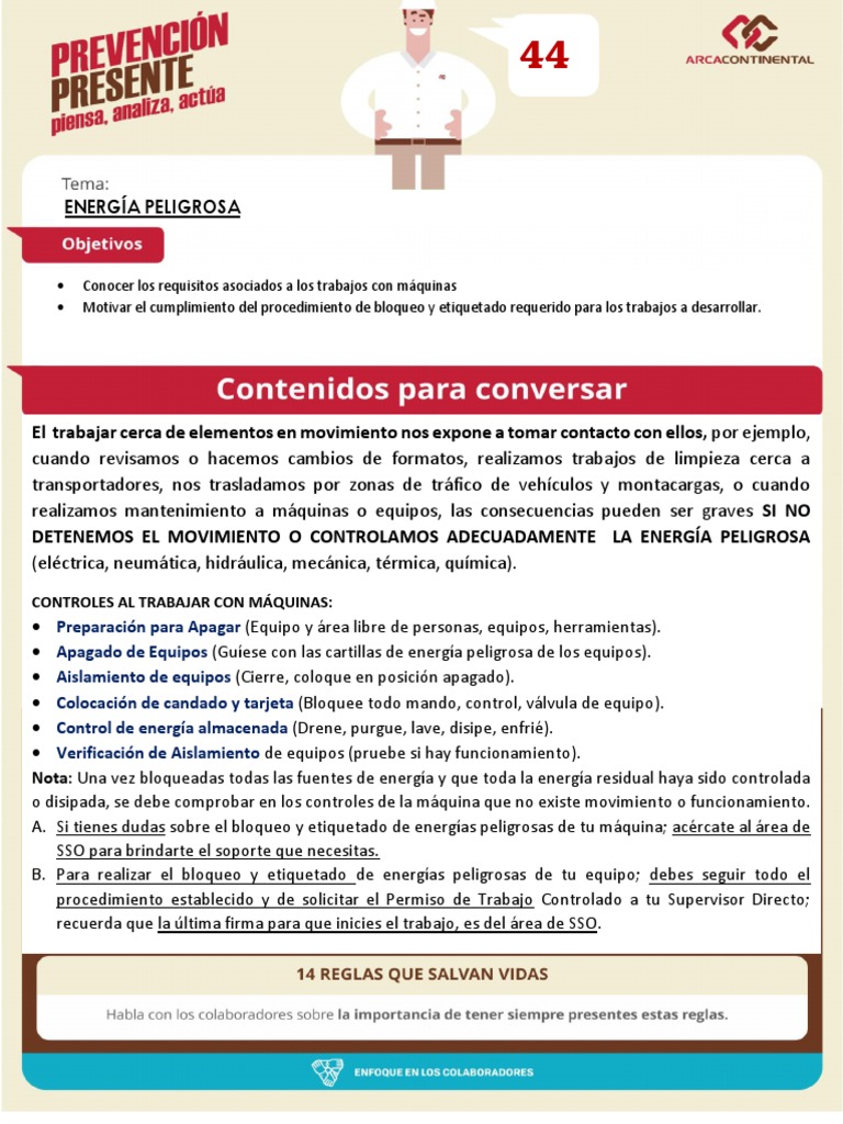 Plática de 5 Minutos 44-2022 - Energía Peligrosa | PDF | Seguridad y ...