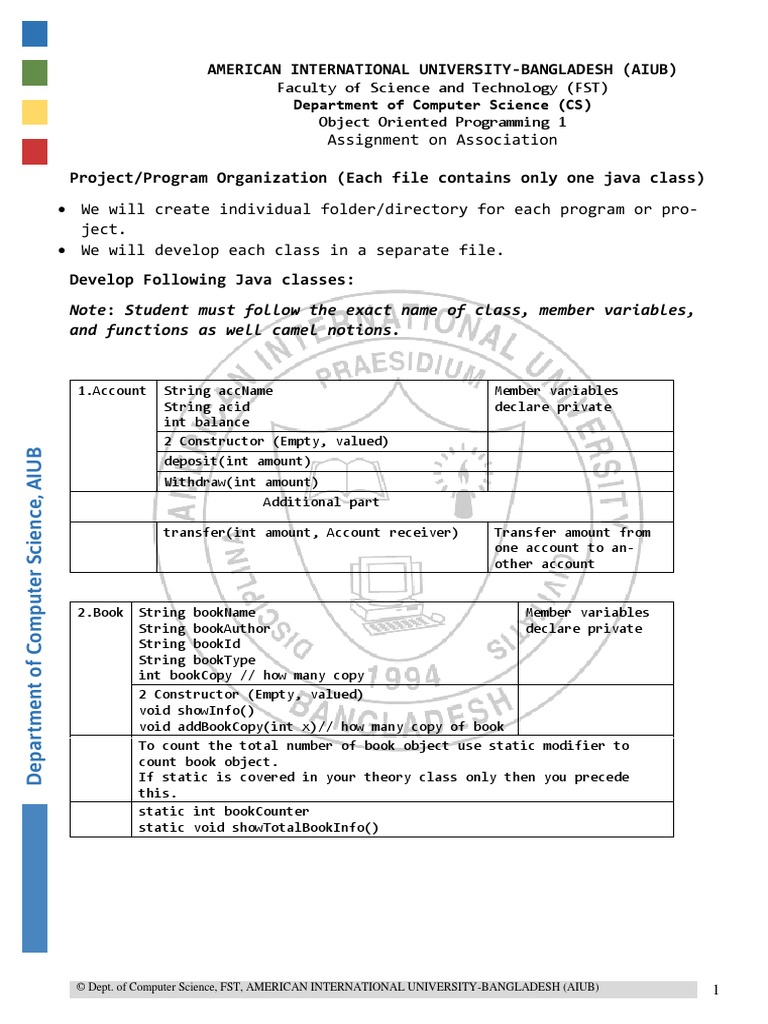 Association (Solve Needed) | PDF | Constructor (Object Oriented ...