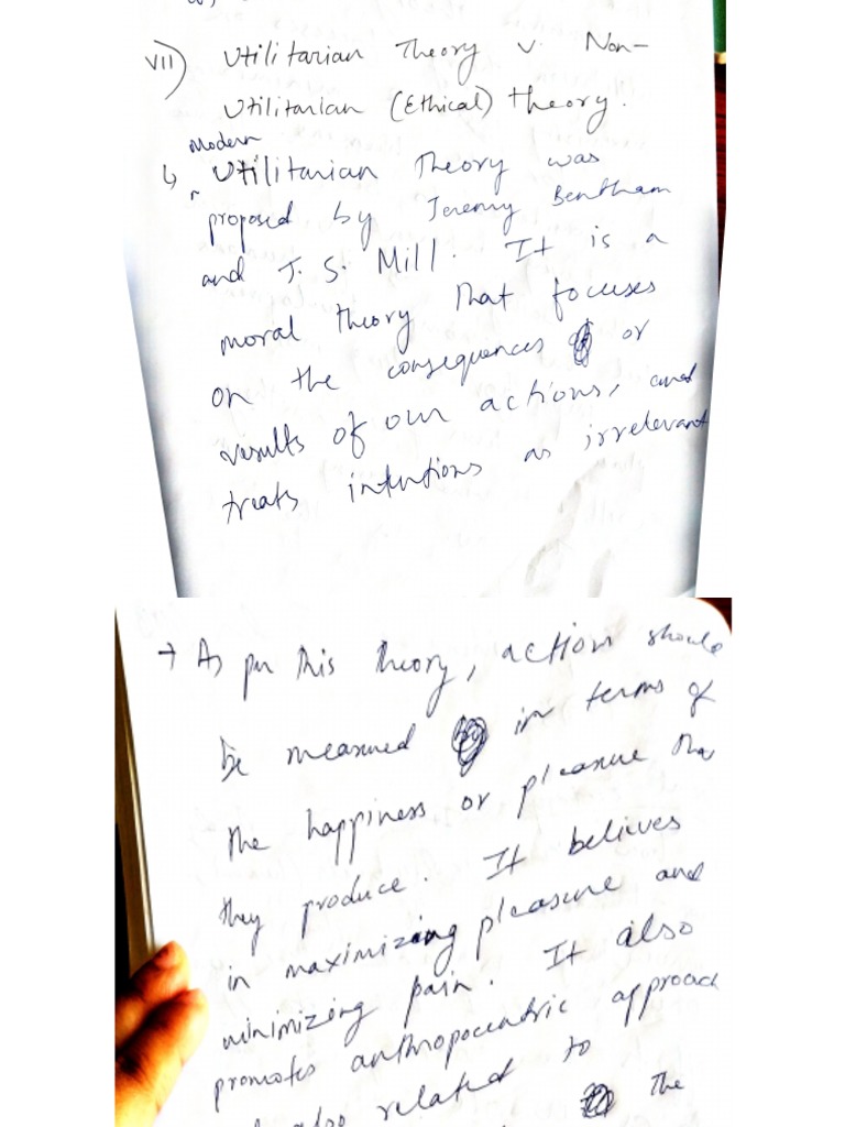 Utilitarianism and Non Utilitarianism | PDF