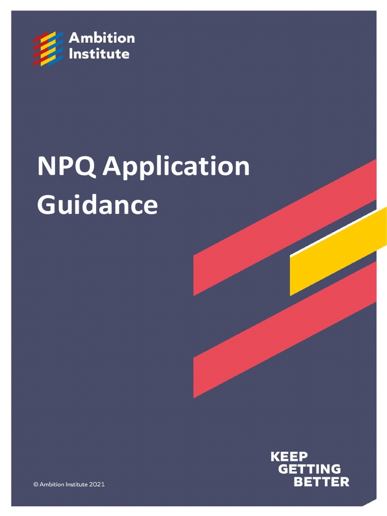 NPQ Guidance Doc 2022 | PDF | Teachers | Learning